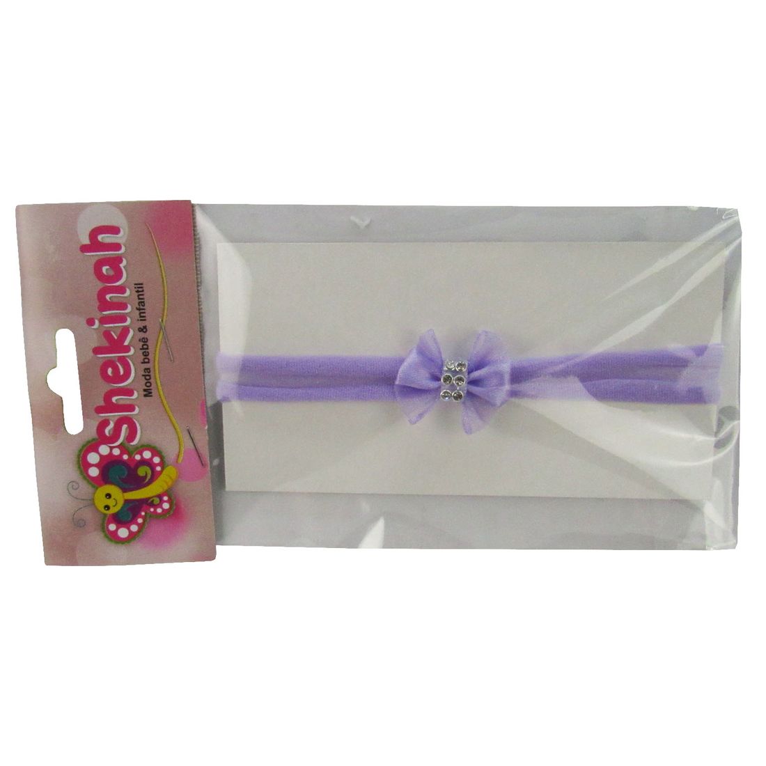 Faixa de Cabelo Lilás Meia de Seda para Recém Nascido - poetique